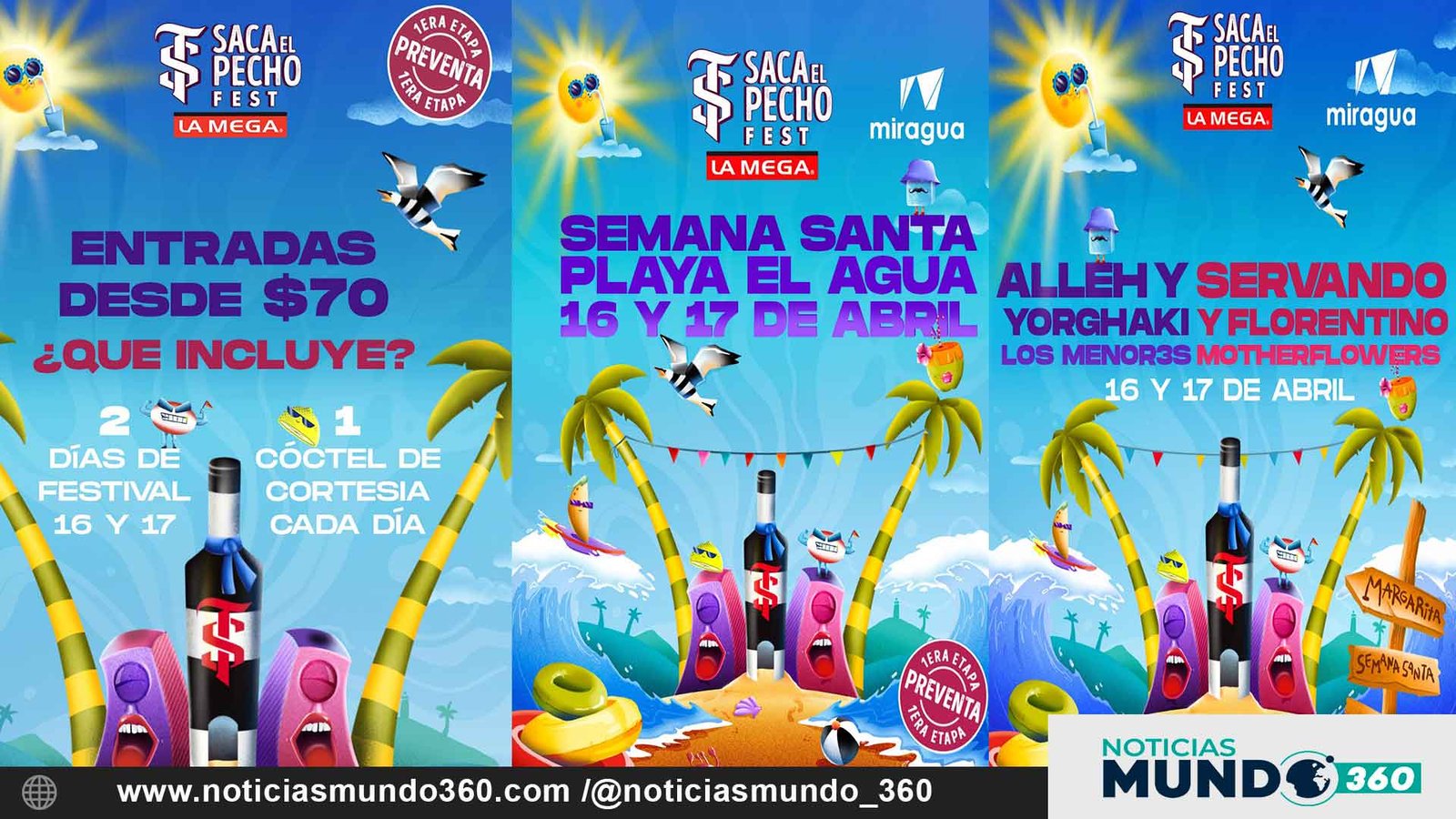 El Saca El Pecho Fest con La Mega se toma Playa El Agua - Noticiasmundo360.com